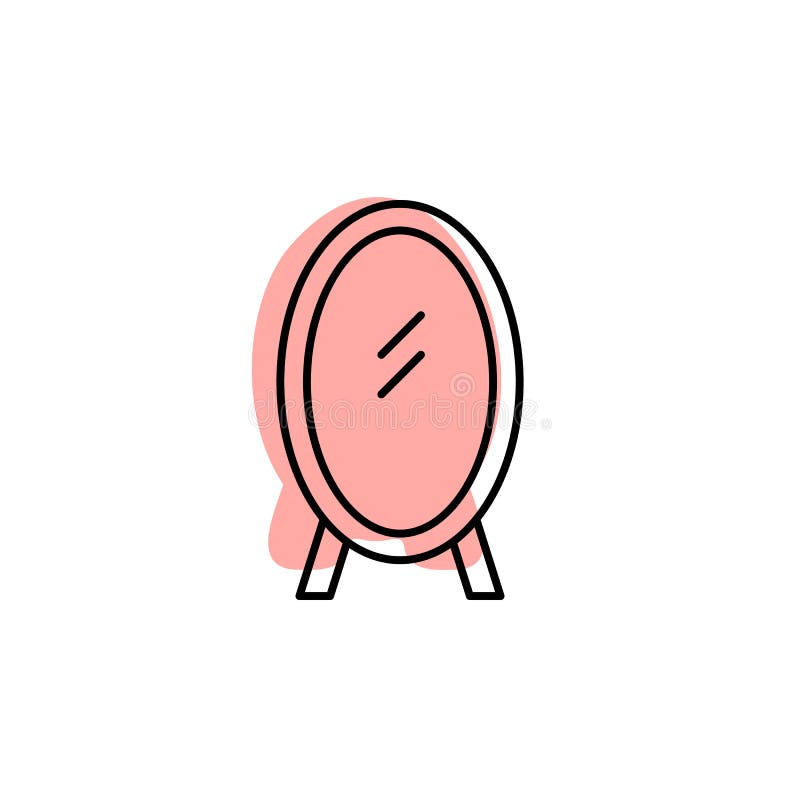 Mirror with Color Shadow Vector Icon in Beauty Set Stock Vector ...