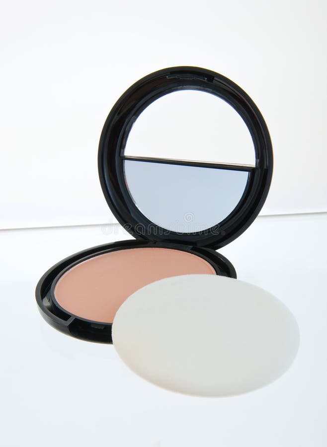 Mirror Compact Make up stock image. Image of touchup - 27791979