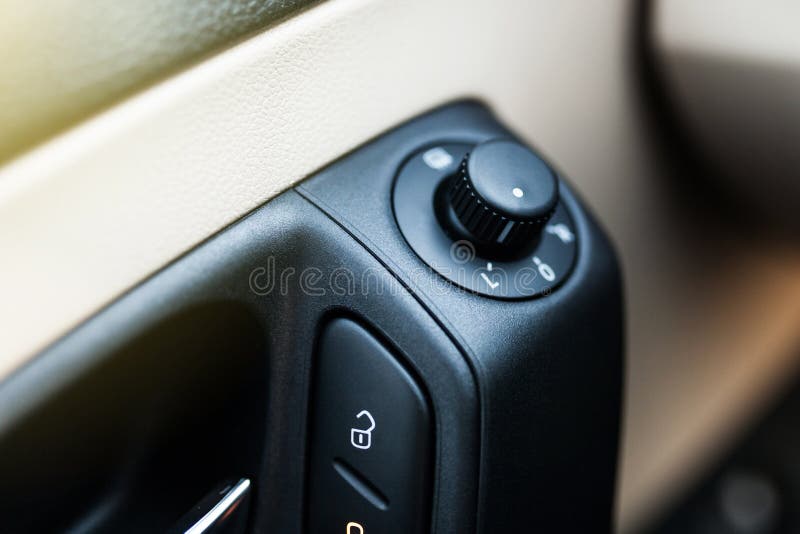 Mirror control button stock image. Image of rear, closeup - 107754617