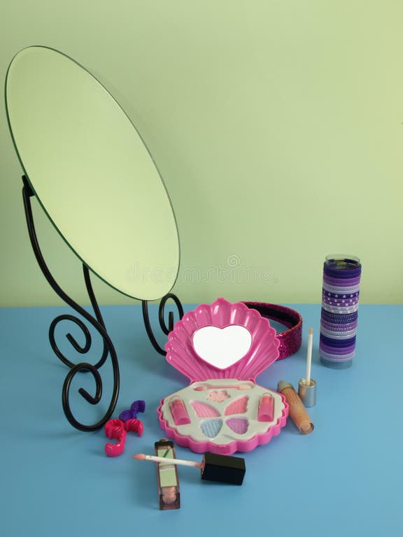 Mirror and cosmetics stock photo. Image of mirror, binds - 25816938