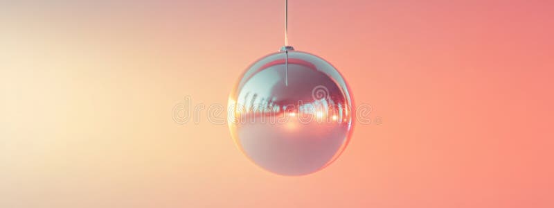 Disco Ball Reflecting Light in a Soft Gradient Background. Generative ...