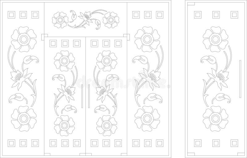 Mirror Door Partition Kitchen Shutter Railing Glass Design and MDF ...