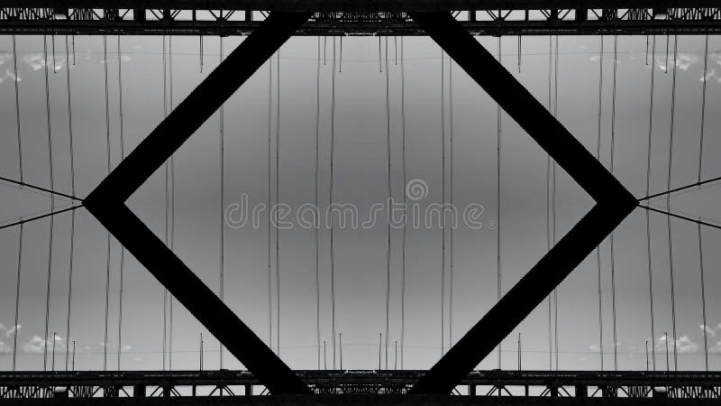Mirror Effect of a Steel Bridge Structure Stock Illustration ...