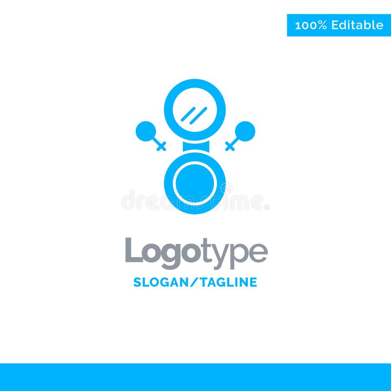 Mirror, Eight, Symbol Blue Business Logo Template Stock Vector ...