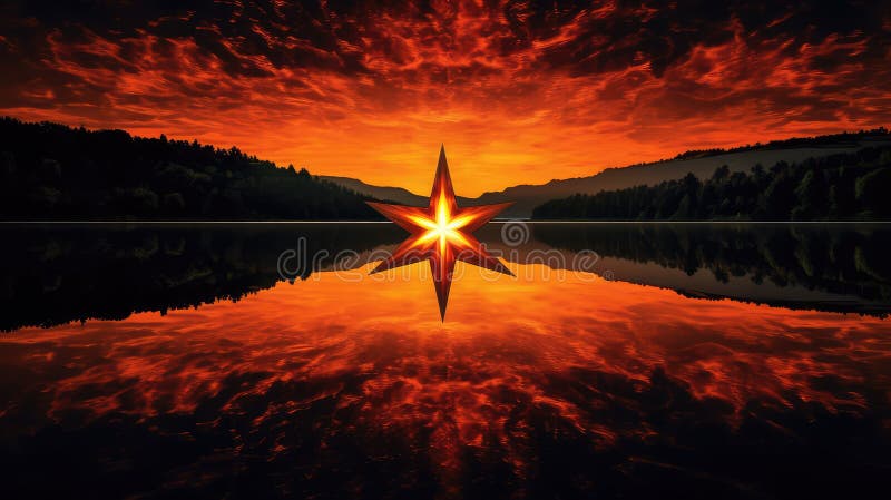 Mirror fire star stock illustration. Illustration of peaceful - 368912774