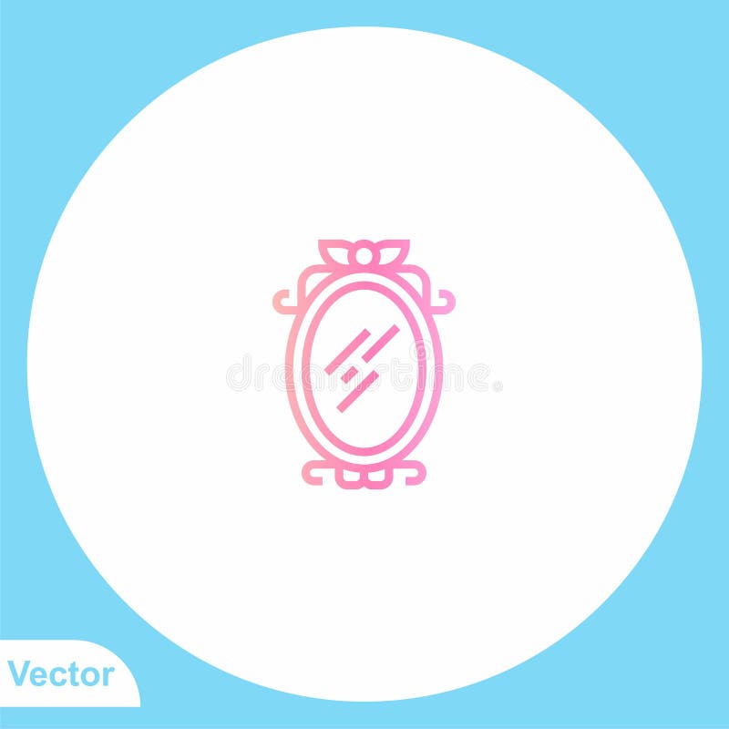 Mirror Flat Vector Icon Sign Symbol Stock Vector - Illustration of ...