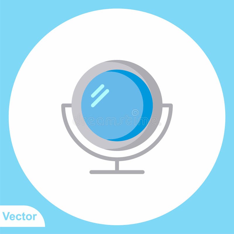 Mirror Flat Vector Icon Sign Symbol Stock Illustration - Illustration ...