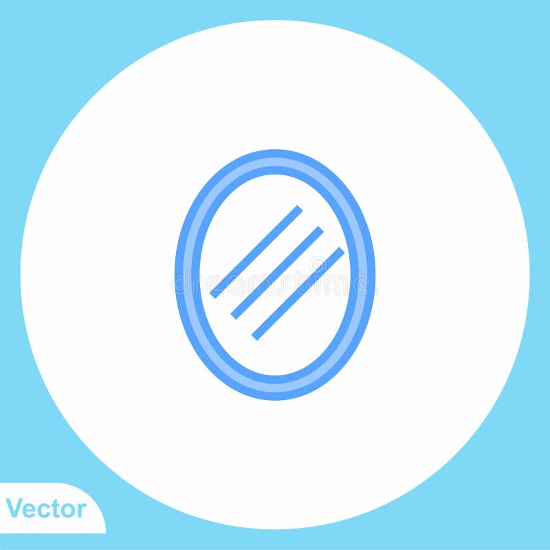 Mirror Flat Vector Icon Sign Symbol Stock Illustration - Illustration ...