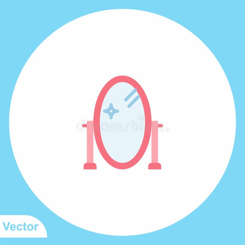 Mirror Flat Vector Icon Sign Symbol Stock Vector - Illustration of ...