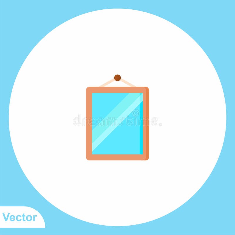 Mirror Flat Vector Icon Sign Symbol Stock Illustration - Illustration ...