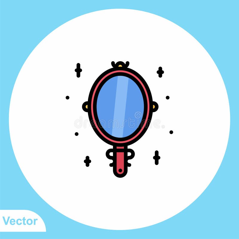 Mirror Flat Vector Icon Sign Symbol Stock Illustration - Illustration ...