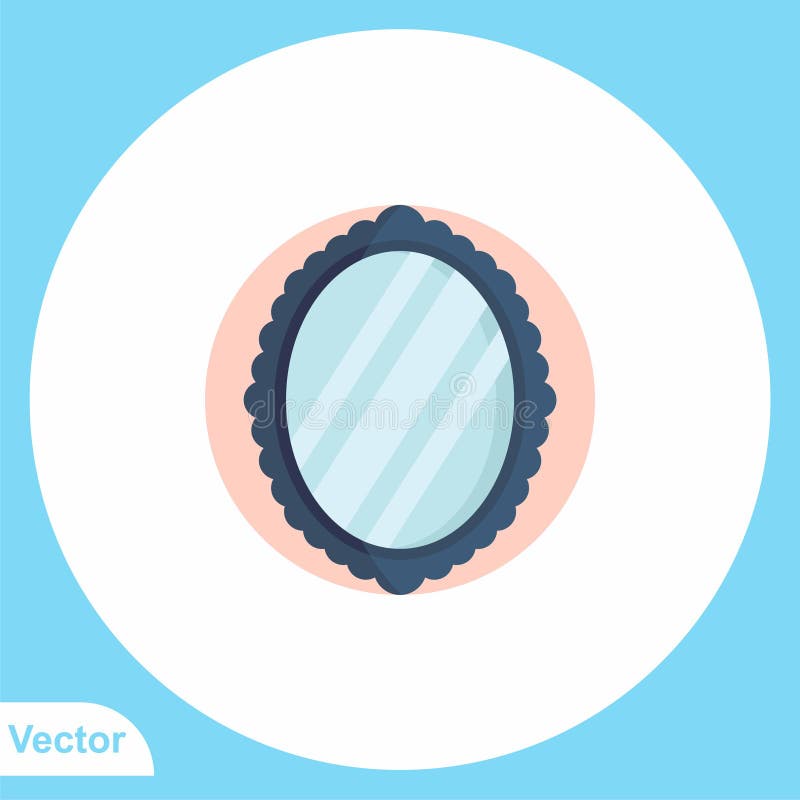 Mirror Flat Vector Icon Sign Symbol Stock Illustration - Illustration ...
