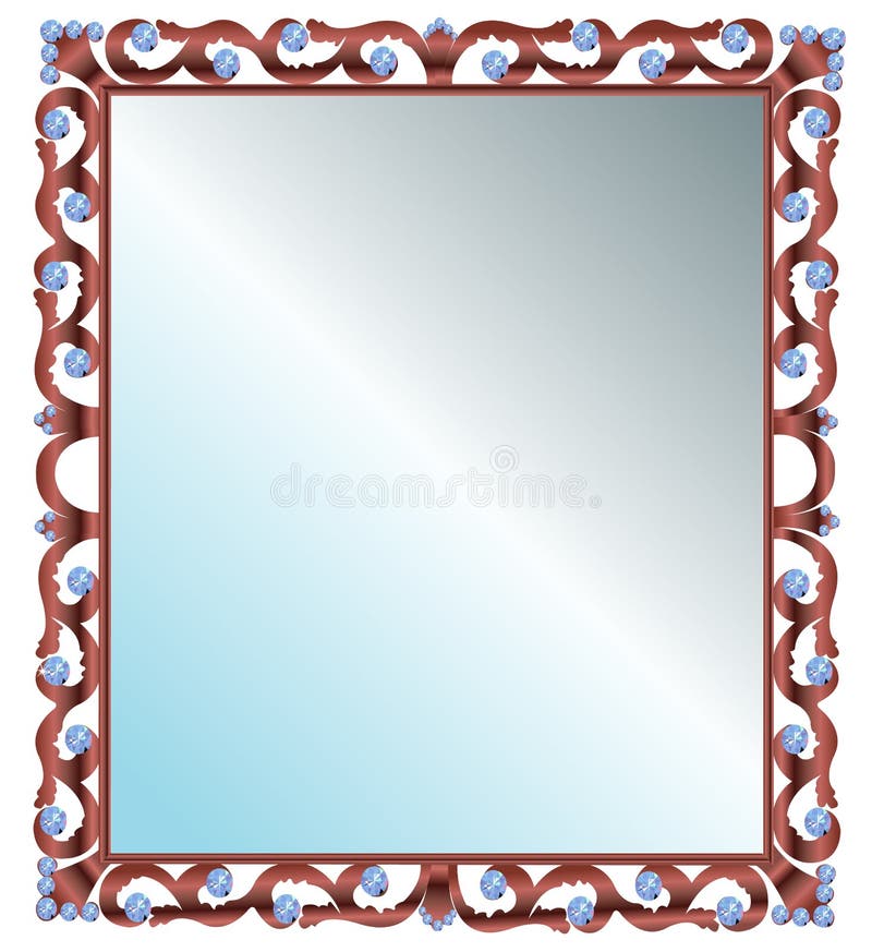 Mirror in frame stock vector. Illustration of frame, elegance - 37679295
