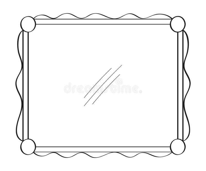 Outlines,vintage Photo Border. Mirror Frames in Doodle Style. Blank ...
