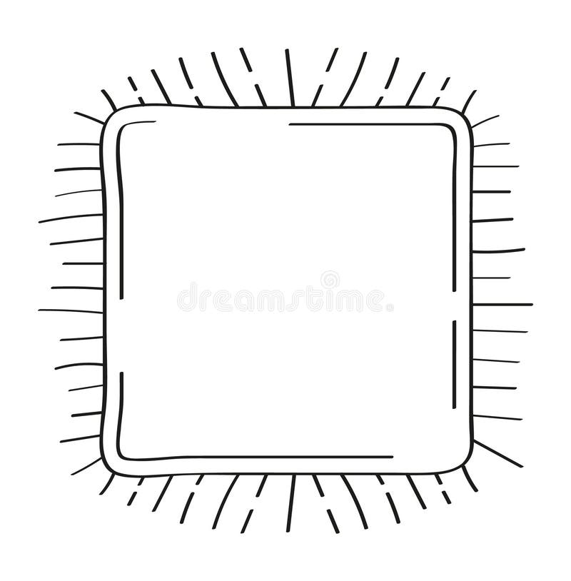 Mirror Frames in Doodle Style. Vintage Image Frame Han Drawn Labels ...