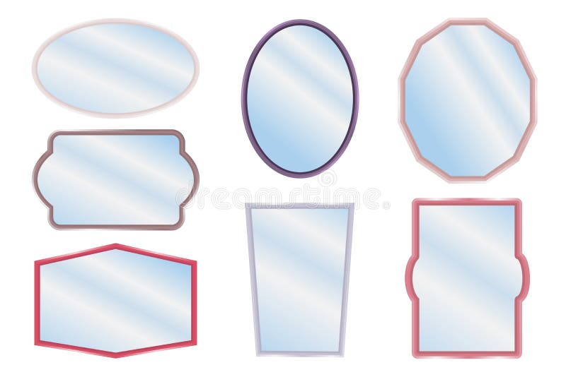 Mirror frames or mirror stock vector. Illustration of glare - 168873855