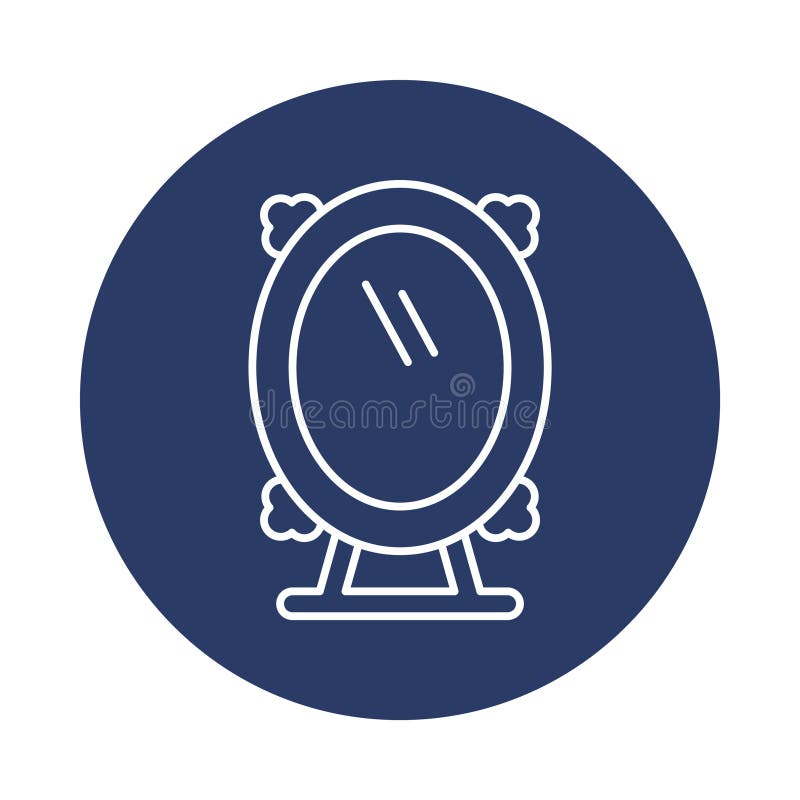 Mirror, Glass, Cosmetic Mirror, Personal Care Mirror Icon Stock Vector ...