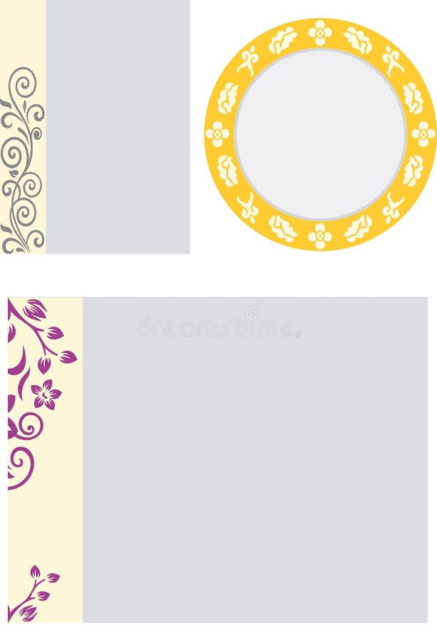 Mirror Glass Floral Border Pattern Frame, Design Vector Illustration ...