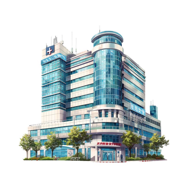 Mirror Glass Office Building Luxury on Transparent Background - Ai ...