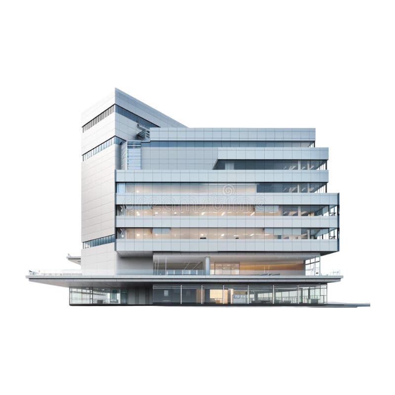 Mirror Glass Office Building Luxury on Transparent Background - Ai ...