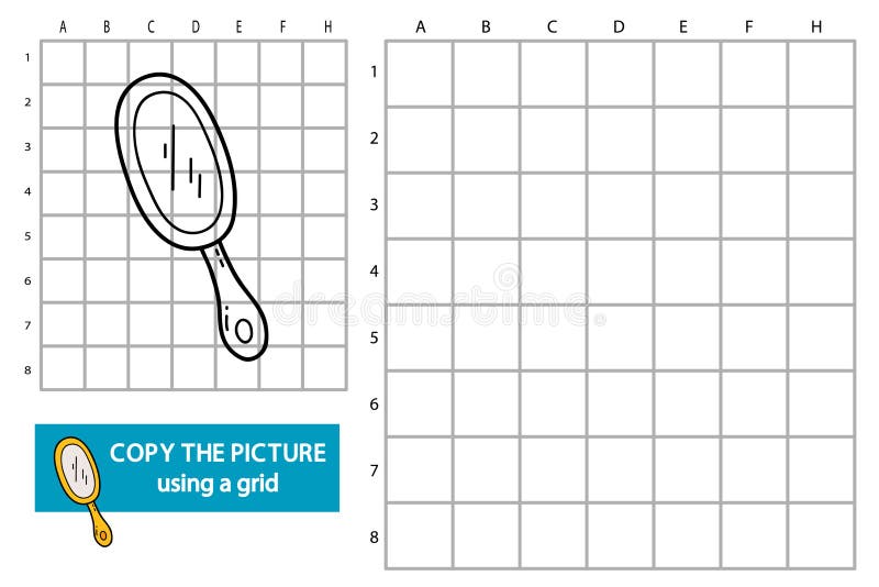 Mirror grid copy picture stock vector. Illustration of preschool ...