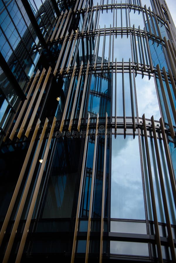 Mirror High Blue Skyscraper Stock Photo - Image of city, commercial ...