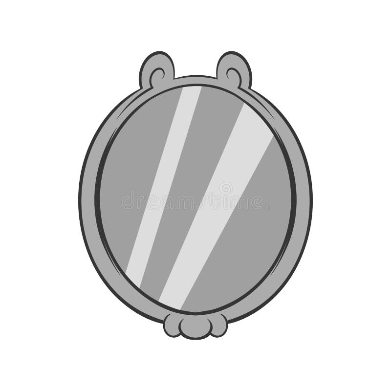 Mirror Icon, Black Monochrome Style Stock Vector - Illustration of ...