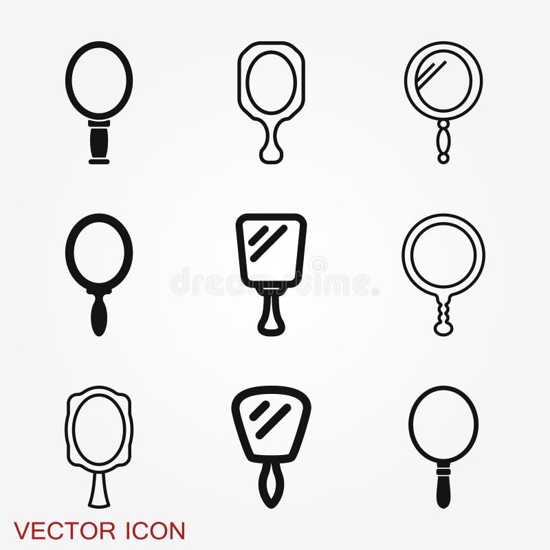 Mirror Icon Isolated on Background. Design for Banner, Logo. Stock ...