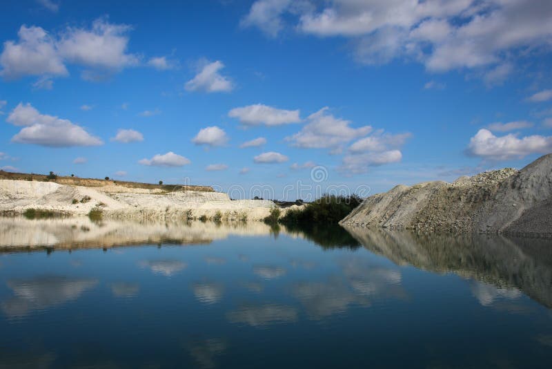 Mirror image in the lake. stock photo. Image of sunny - 44959096