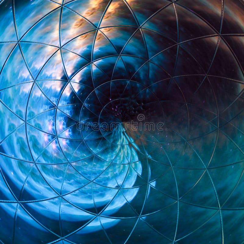 Mirror image of space. stock illustration. Illustration of sphere ...