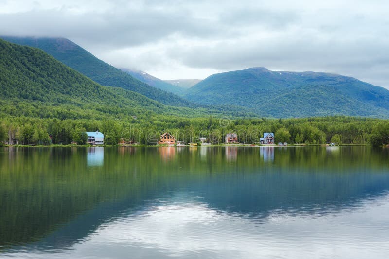 Mirror Lake Alaska stock photo. Image of mirror, destination - 91270776