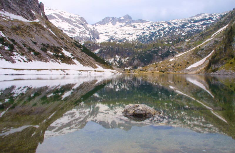 Mirror lake in alps stock photo. Image of landscape, slovenia - 13386728