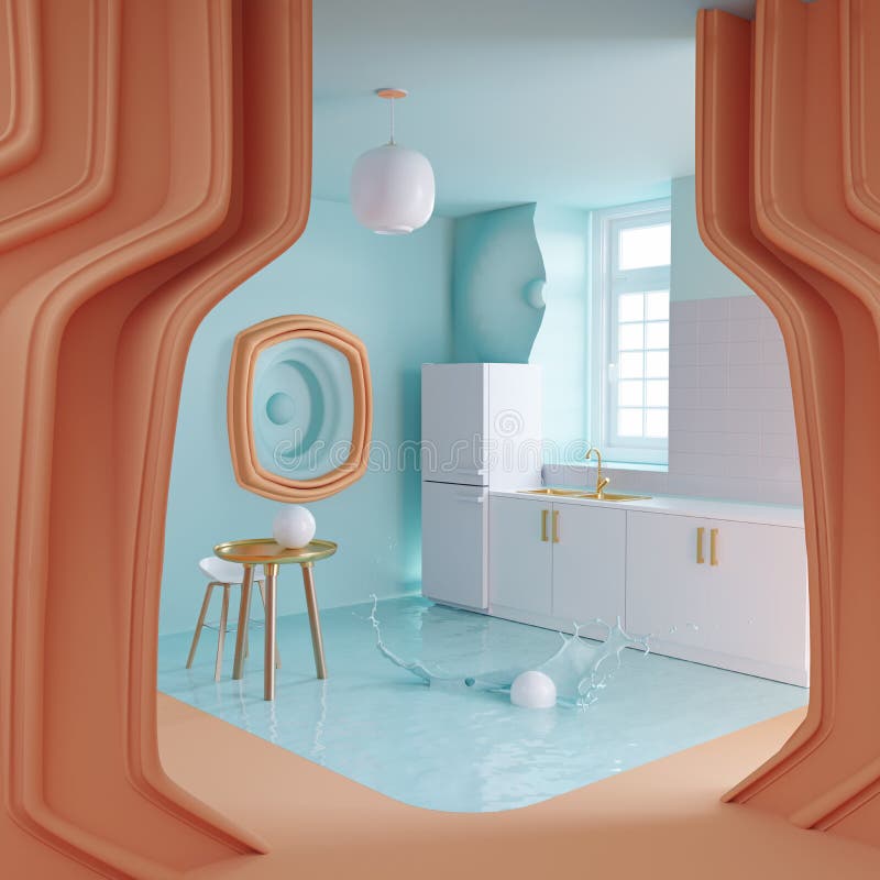 Mirror Magic, . Fantasy Room, Magical View Stock Illustration ...