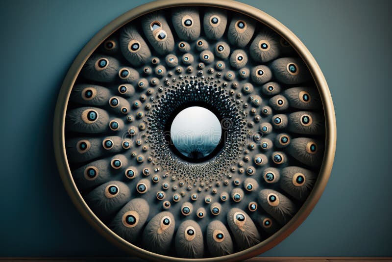 Mirror with Many Human Eyes, Created with Generative AI Technology ...