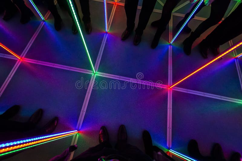 In the mirror maze stock photo. Image of corridor, crossing - 179483416