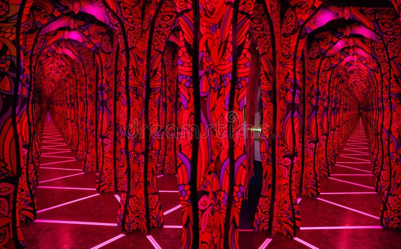 Mirror maze room stock photo. Image of colorful, empty - 142129648