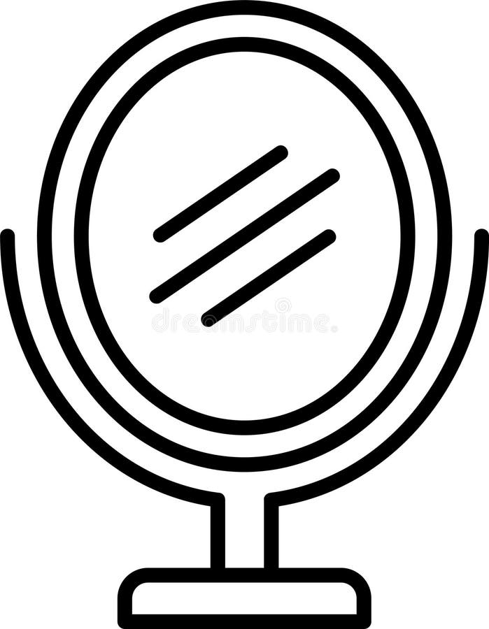 Mirror Outline Vector Icon stock vector. Illustration of frame - 388821538