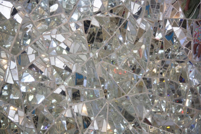 Mirror Mosaic Pattern. Irregular Abstract Shapes of Mirror, Full Screen ...