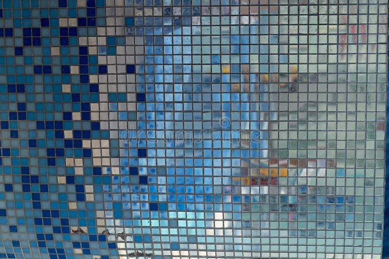 Mirror Mosaic. Texture.in the Bathroom or Pool. Stock Photo - Image of ...