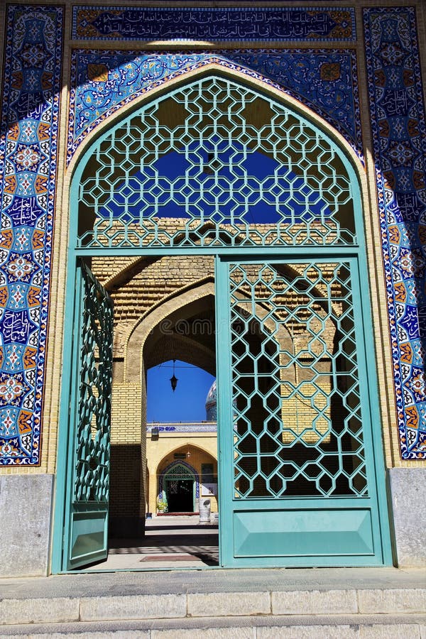 Mirror Mosque in Yazd City, Iran Stock Photo - Image of landmark ...