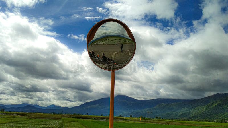 Mirror and Nature stock photo. Image of horizon, landscape - 219266444