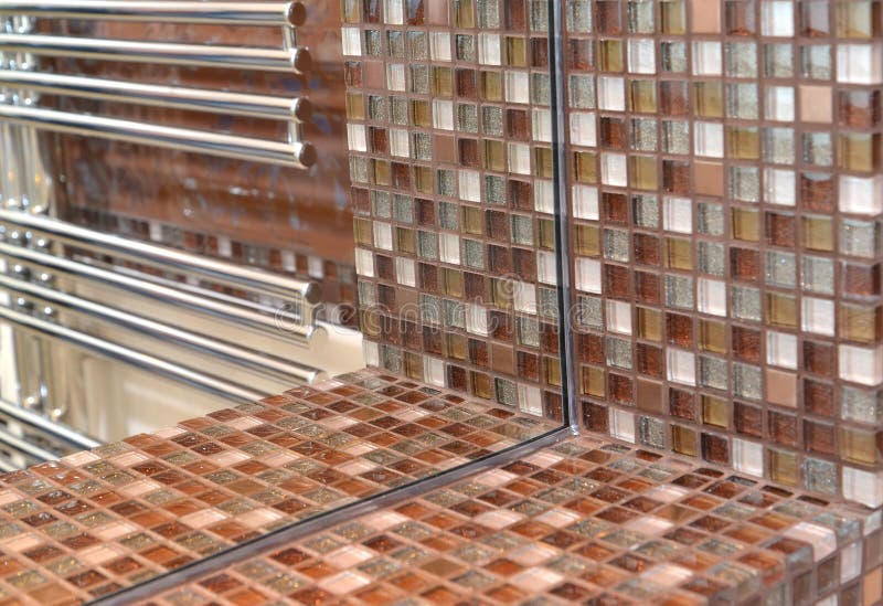 Mirror niche in a bathroom stock photo. Image of interior - 51625350