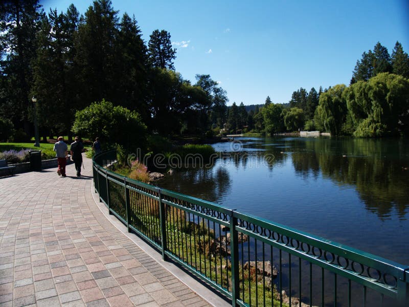 Mirror Pond Walk stock photo. Image of park, contrast - 2949854