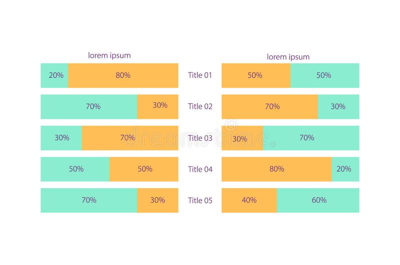 Mirror Rectangular Infographic Chart Design Template Stock Vector ...