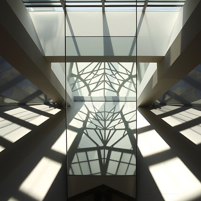 A Mirror Reflecting an Intricate Geometric Pattern Created by Shadow ...