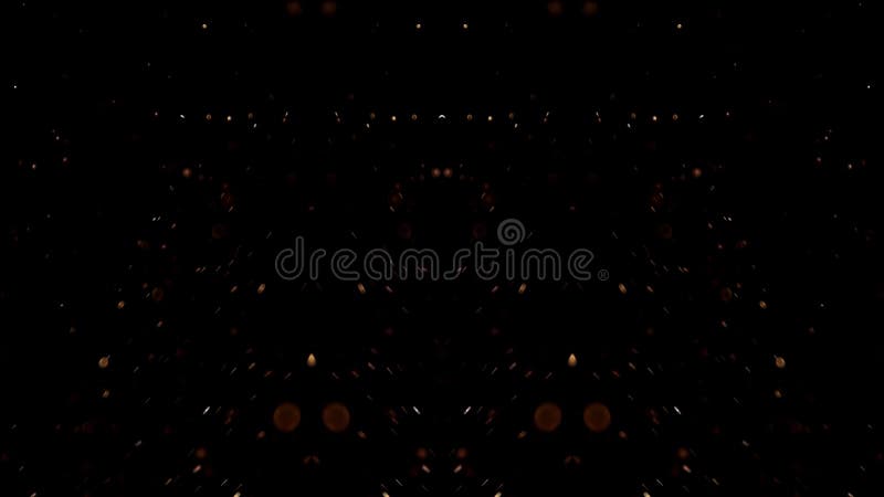 Mirror Reflection, Fire Bokeh Effect on Black Background Stock Footage ...