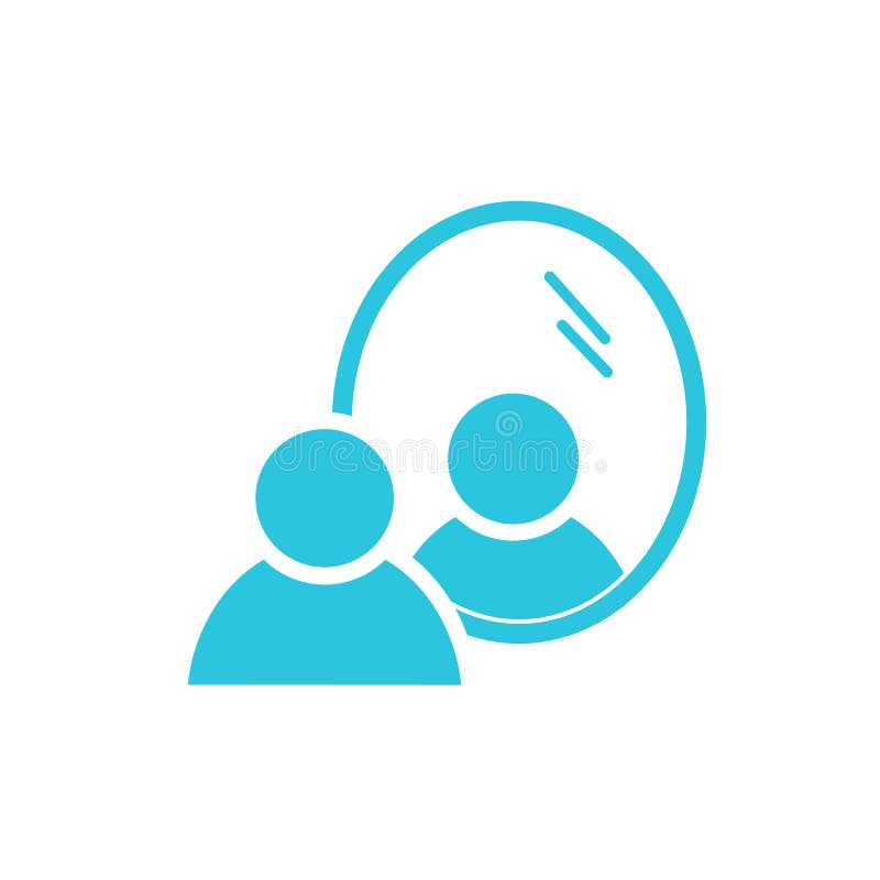 Mirror, Reflection Icon Isolated on White Background. Stock ...