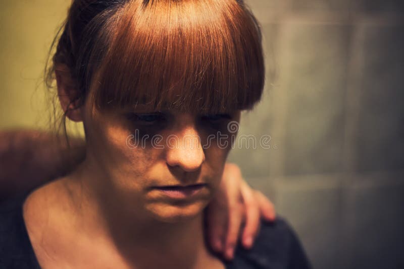 Mirror Reflection of Sad, Depressed Woman Stock Photo - Image of lost ...