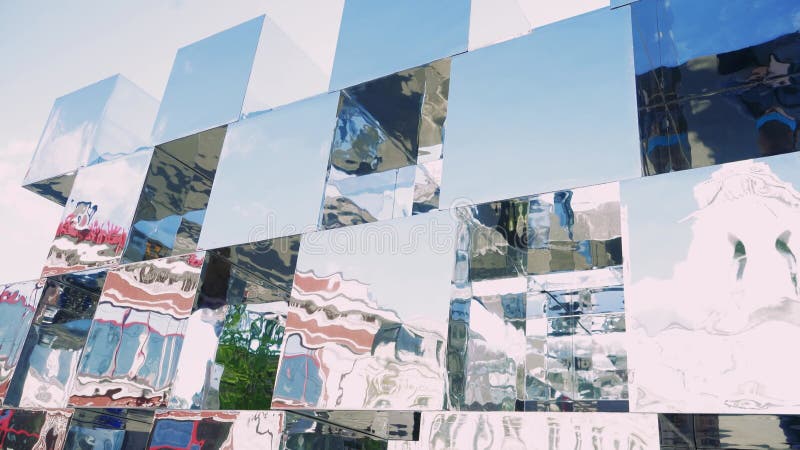 Mirror Sculpture that Reflects Everything Around. the Concept of Purity ...