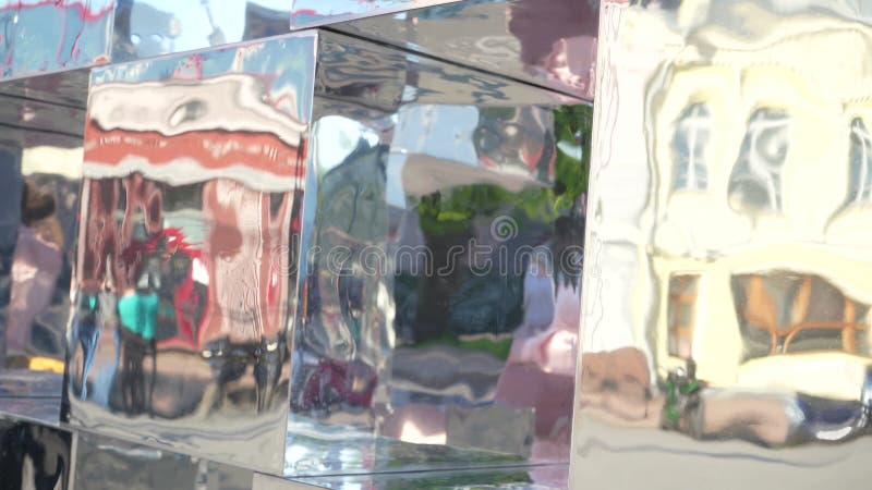 Mirror Sculpture that Reflects Everything Around. the Concept of Purity ...